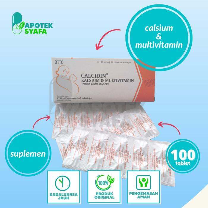 KALSIUM MULTIVITAMIN CALCIDIN TABLET BOX 100 TABLET | Lazada Indonesia