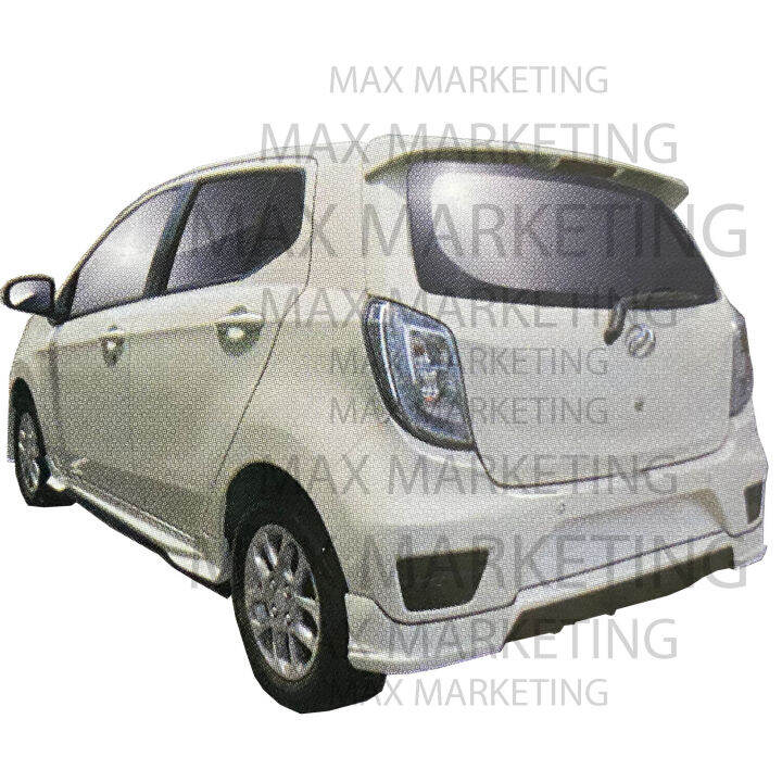 LL7306 (FIBER) PERODUA AXIA 14 G SPEC SPORTIVO V2 SPOILER WITH LED ...