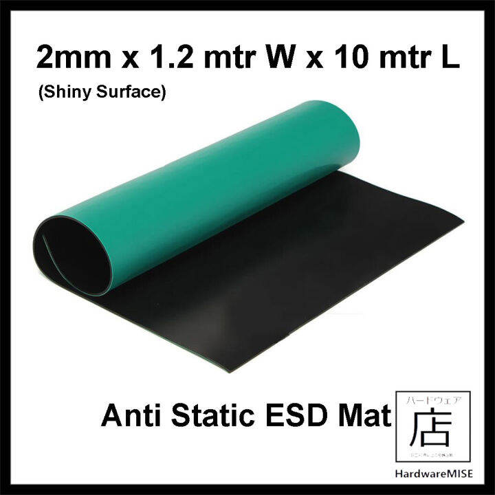 Anti Static Mat ESD Shiny Green Rubber Sheet Control Work Table Static ...