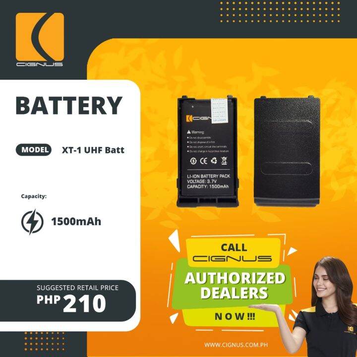 Cignus XT-1 UHF Li-ion Battery 3.7v 1500mah for Cignus XT1 | Lazada PH