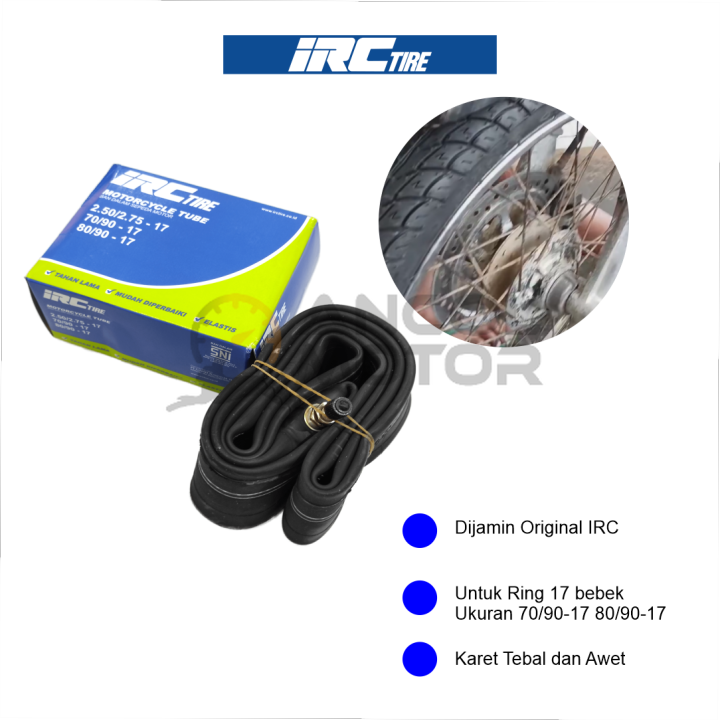IRC Ban Dalam Motor 70/90-17 80/90-17 Bebek Sport Tube Tire Depan ...