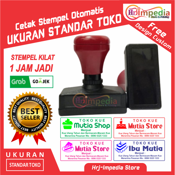 Cetak Stampel Otomatis Logo Custom | Cetak Stempel Ukuran Standar Toko Ukuran Kotak Panjang ...