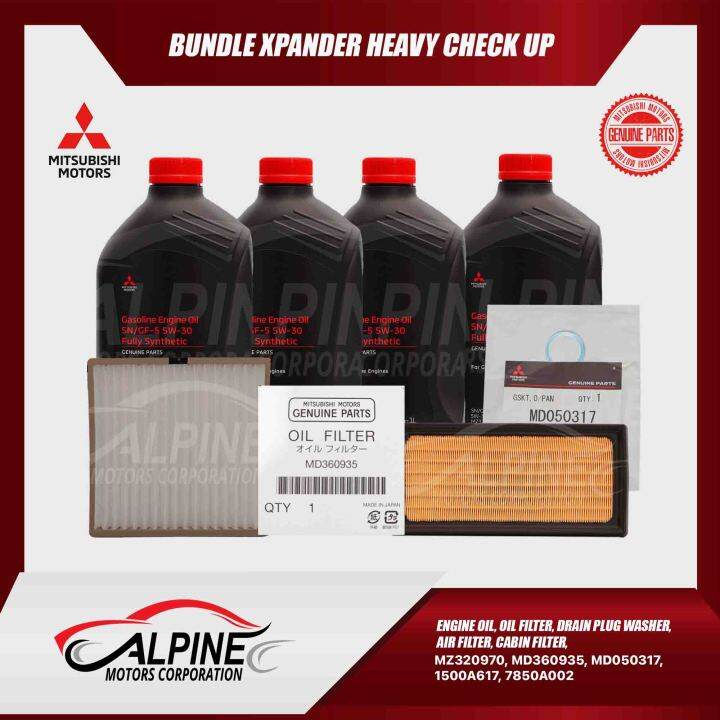 Mitsubishi Genuine Parts: BUNDLE FULLY SYNTHETIC XPANDER HEAVY CHECK UP ...