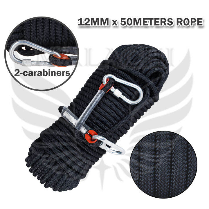 Malachi Safety Rope Climbing Rappelling Rescue Escape (12mm X 50meters ...