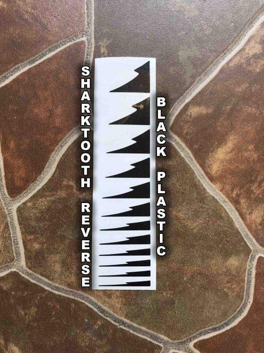 Reverse Sharktooth Sticker Inlay Gitar Fretboard Elektrik akustik ...