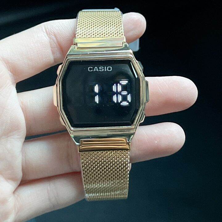 Watchtime นาฬิกาข้อมือสายแม่เหล็ก LED สายเลท หน้าปัดขนาด 35 มม. พร้อม ...