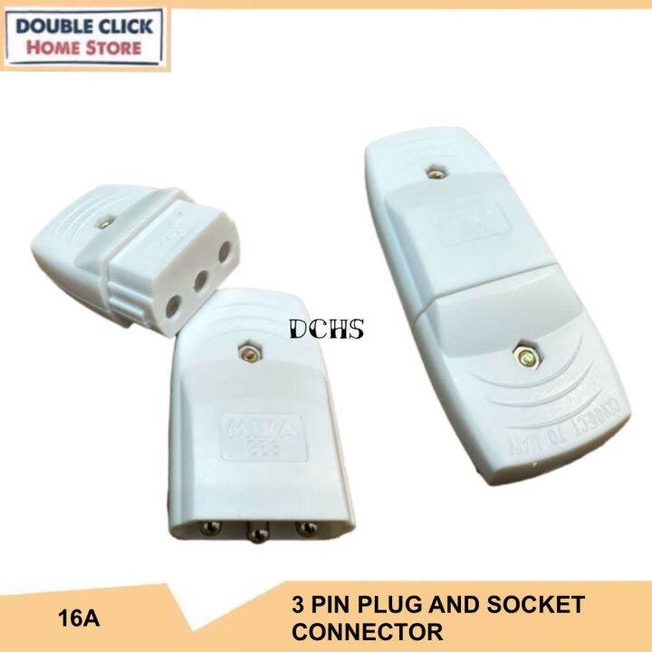 Heavy Duty 16a 3 Pin Plug And Socket Connector In 1 Set Lazada
