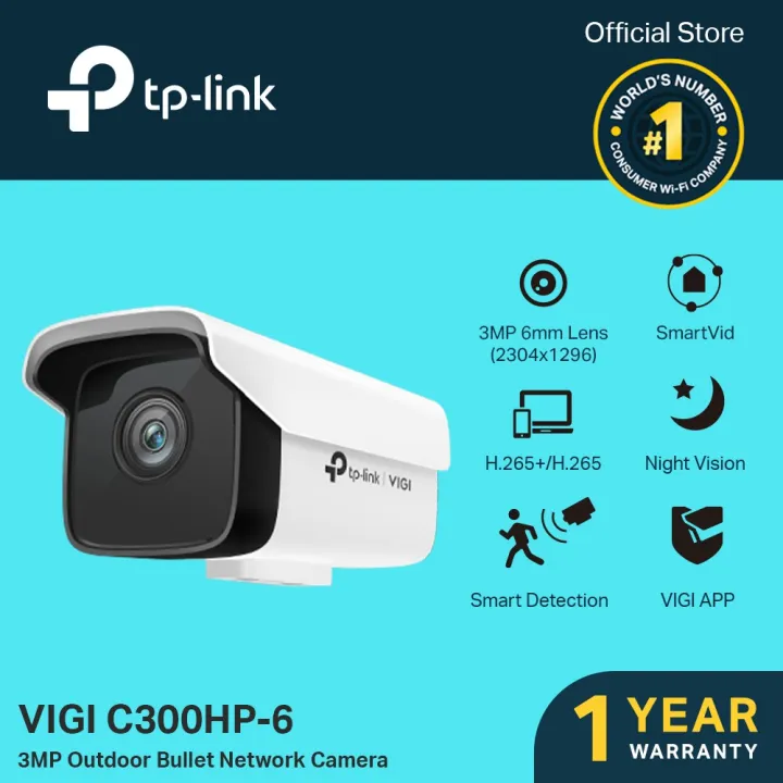 TP-Link VIGI C300HP - 6mm 3MP Outdoor Bullet Network CCTV Weather Proof ...