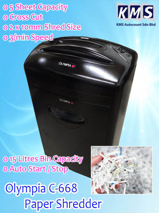 Paper Shredder Machine (Olympia) C-668 | Lazada