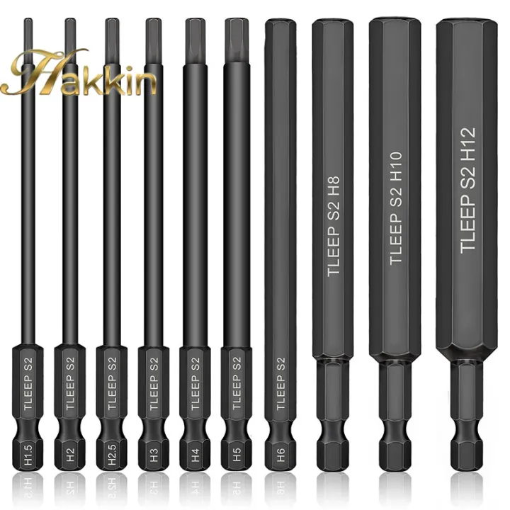 10pcs Hex Head Allen Wrench Drill Bits Set Long Metric Allen ...
