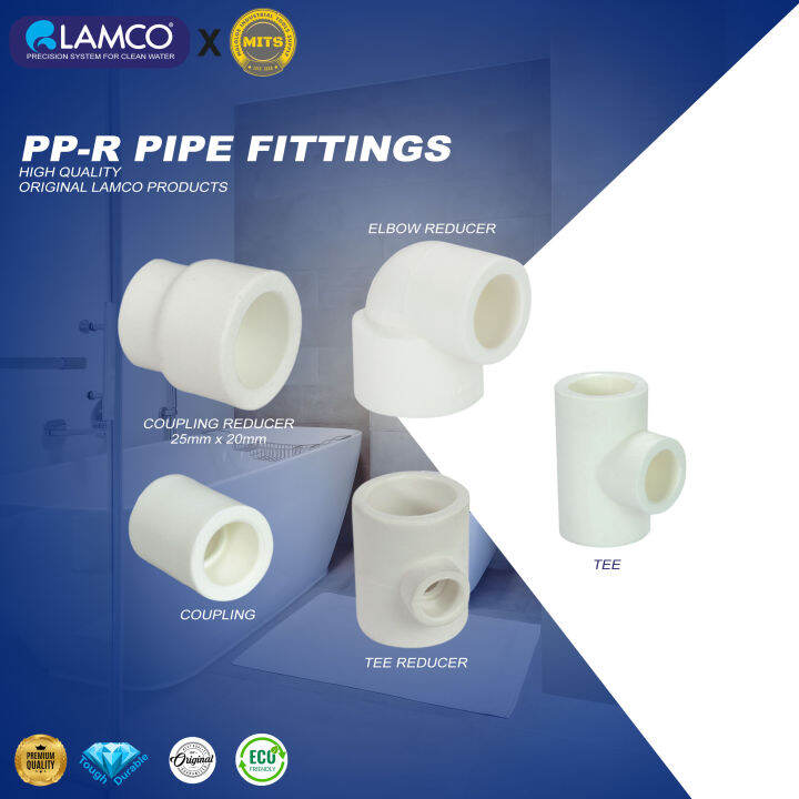 LAMCO PREMIUM QUALITY PP-R PIPE FITTINGS (COUPLING/TEE) | Lazada PH