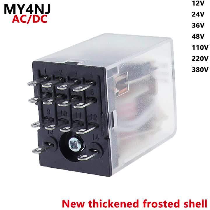 5Pcs MY4NJ HH54P MY4N-J 14 Pin AC 12V 24V 36V 48V 110V 220V 380V Mini ... 5Pcs MY4NJ HH54P MY4N-J 14 Pin AC 12V 24V 36V 48V 110V 220V 380V Mini ...
