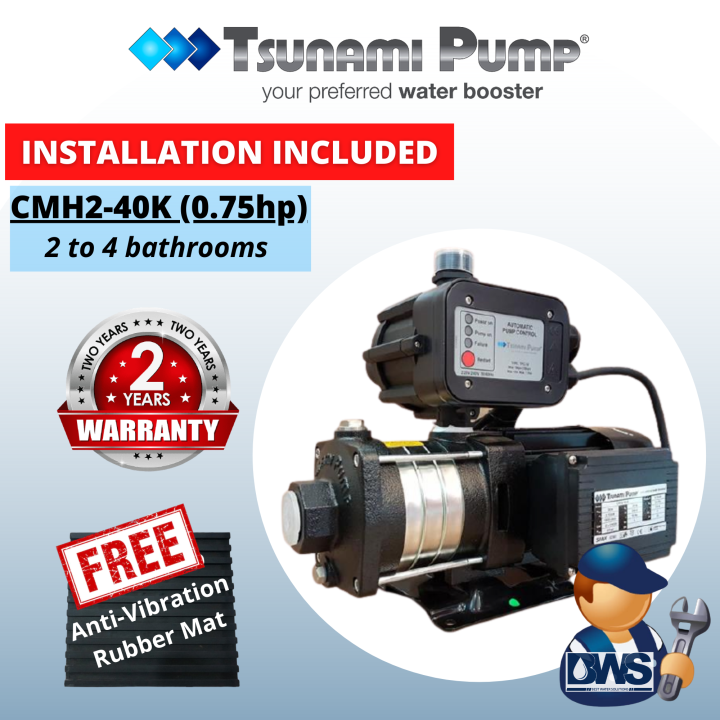 Tsunami Pump CMH2-40K 0.75HP [WITH INSTALLATION] | Automatic Home ...