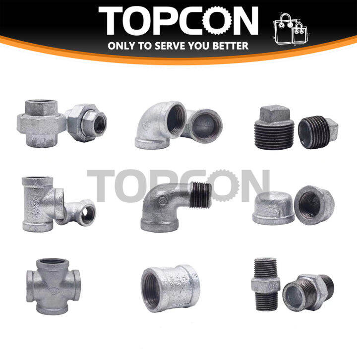 Galvanized Pipe Fittings 1/2,3/4,1 Threaded Joints, Elbows, Couplings ...