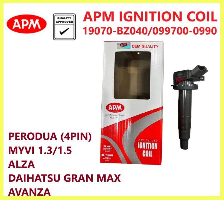 100% ORI🔥 APM IGNITION COIL TOYOTA AVANZA PERODUA MYVI ALZA KEMBARA ...