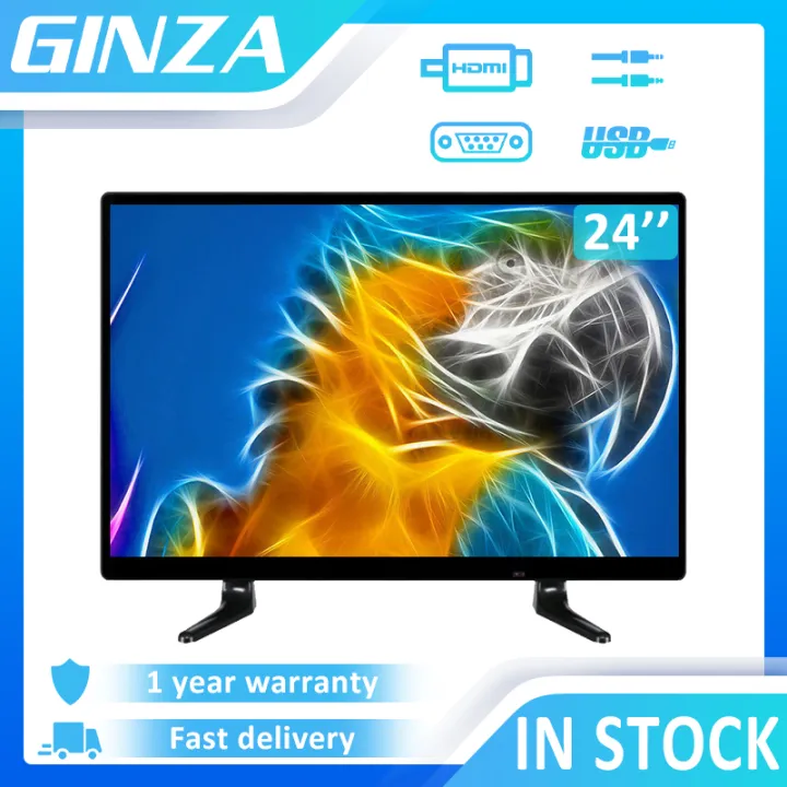 GINZA24 Inch Super Slim LED TV With Wall Bracket （HDMI+AV+VGA+USB） | Lazada PH