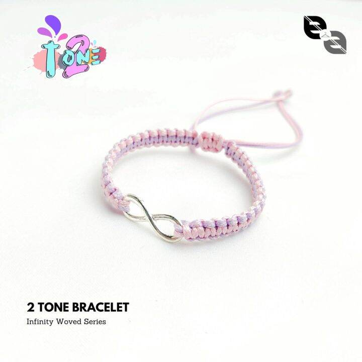 Gelang Tangan Infinity Anyam Tali Warna Pastel Simbol Tak Terbatas ...