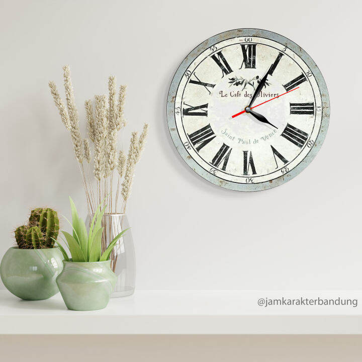028 Jam Dinding Vintage Klasik Retro Minimalis Jam Karakter Bandung ...