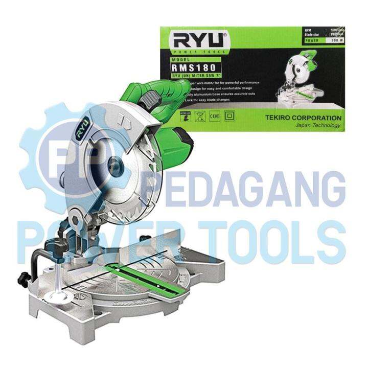 RYU RMS 180 MITER SAW MESIN POTONG ALUMINIUM GERGAJI KAYU MITRE MITTER ...
