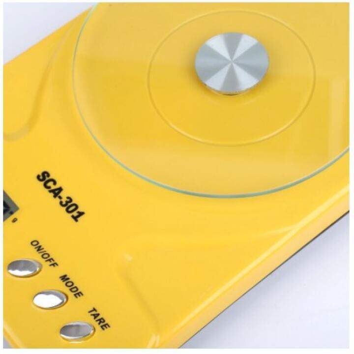 Digital Scale 7kg/1g Kitchen Scale Weighing Scale w/ Tempered Glass SCA ...