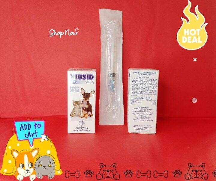 Viusid (Immune enhancer) 30ml for Dogs and Cats with 1 FREE SYRINGE ...