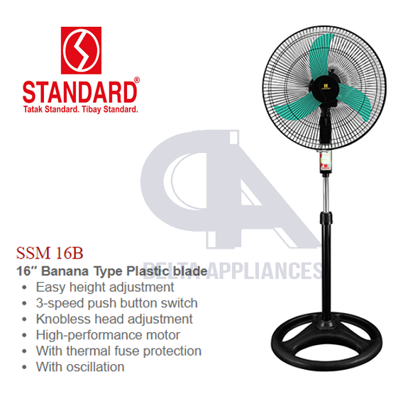 Standard SSM 16B Stand Fan 16" (Assorted Blade color) | Lazada PH