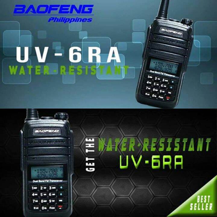 BAOFENG UV6-RA Water Resistant Dual Band Radio | Lazada PH