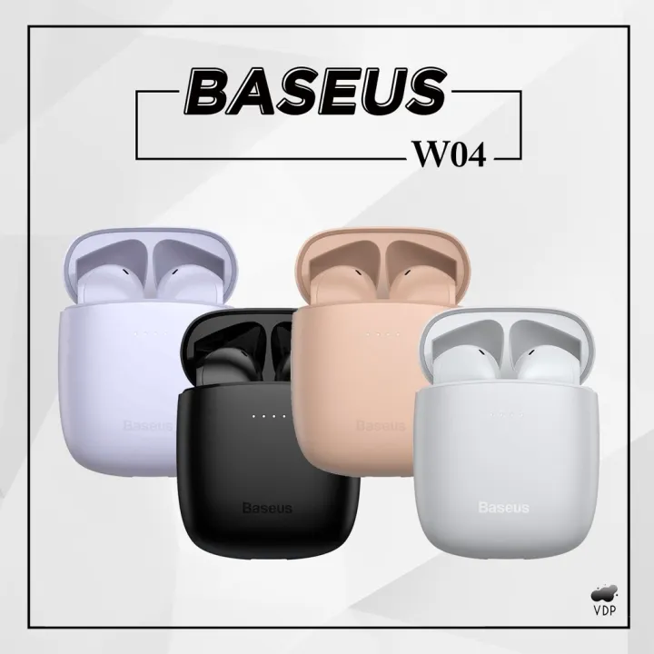 Baseus W04 TWS Wireless Bluetooth Earphone Headphone 5.0 In Ear True ...