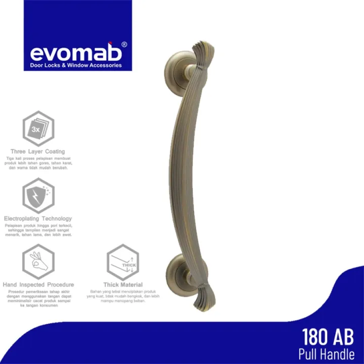 evomab Pull Handle / Handle Tarik Pintu Klasik / Antik PH100-180 ...