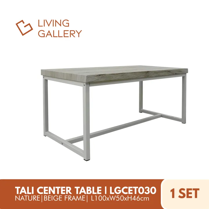 Living Gallery Tali Center Table | L100xW50xH46cm | Rustic & Simple ...