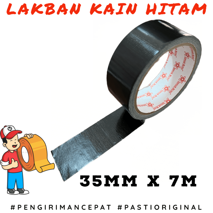 Lakban Kain Hitam Sinar Ross 1.5 inch 10 Yard / Cloth Hitam PER 1 ROL | Lazada Indonesia