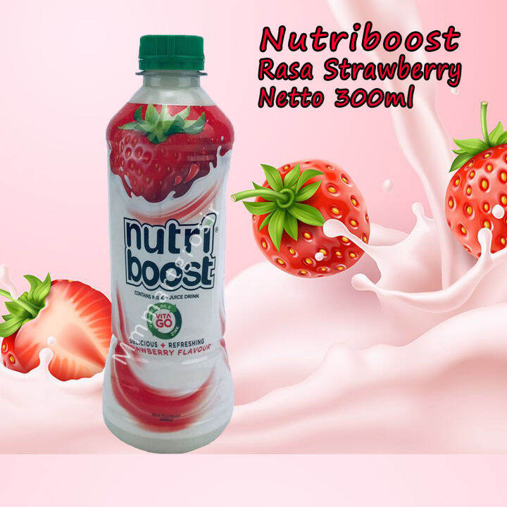 Nutriboost / Minuman Susu+Sari Buah / Rasa Strawberry / 300ml | Lazada Indonesia