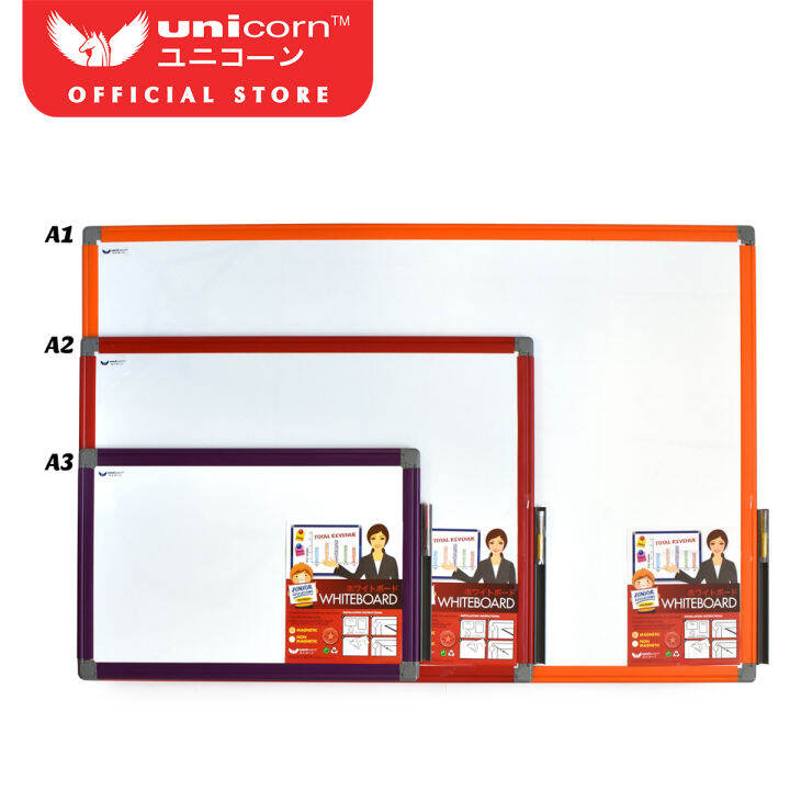 Unicorn Magnetic Whiteboard A1/A2/A3 Size PTC-A1/A2/A3 Random Colouor ...
