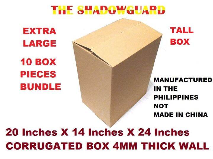 EXTRA LARGE CORRUGATED BOX 10 BOX BUNDLE 20 Inches X 14 Inches X 24 ...