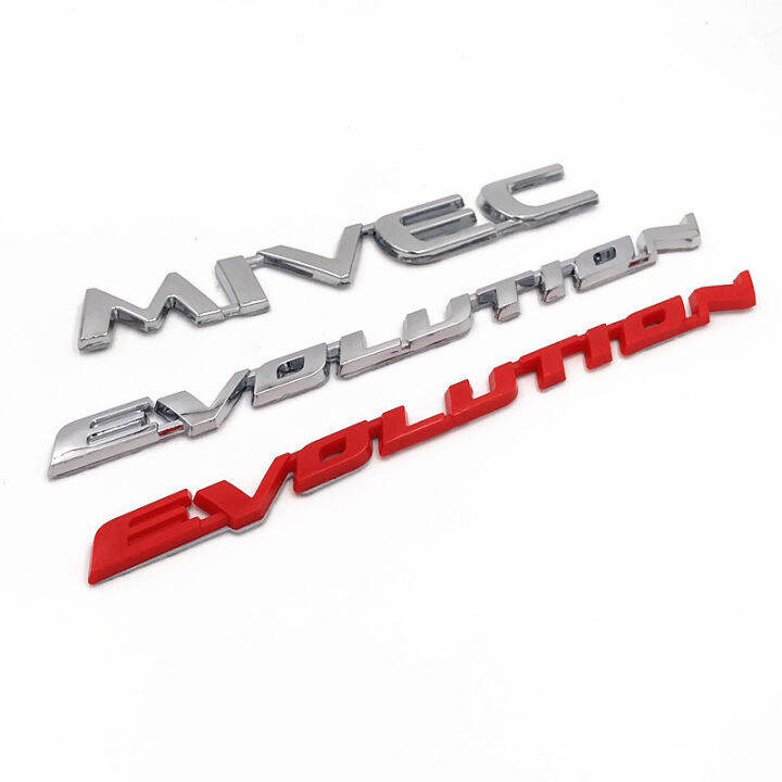 Plastic Car LOGO Mivec Evolution Emblems Badge Sticker For Mitsubishi ...