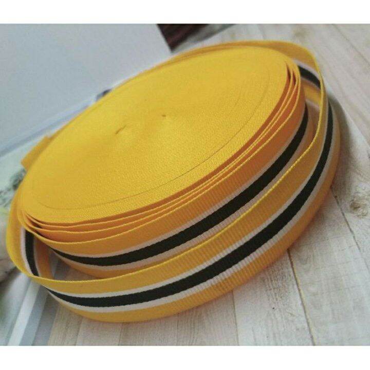 PER 3 METER PITA SALUR LIST HITAM PUTIH KUNING LEBAR 2.5CM | Lazada ...