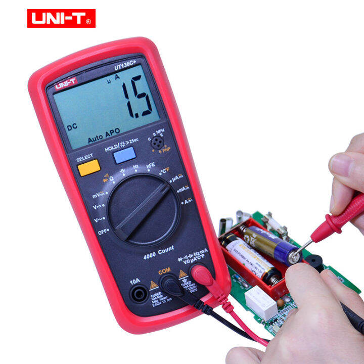 UNI-T UT136C+ high precision digital multimeter AC and DC voltage and current ohm diode ...