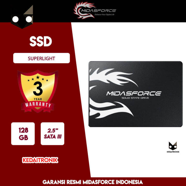 SSD Midasforce 128GB Super Lightning SATA III 6Gb/s 2.5 Inch Drive 3D ...