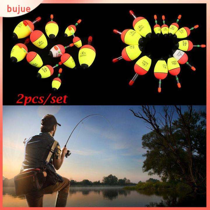 BUJUE 2pcs/set 5g/8g/10g/15g/20g/30g/40g/50g/60g/70g/80g Plastic Bobber Ball Boia Light Stick ...