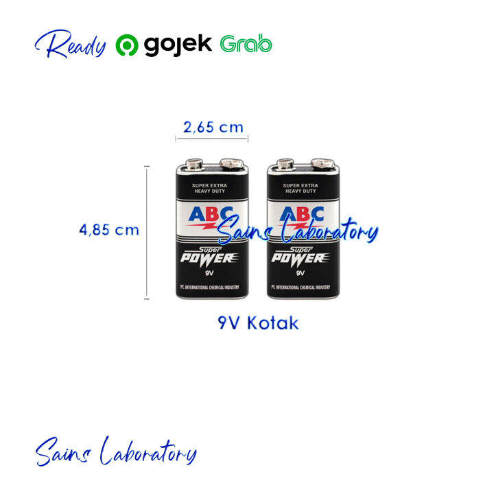 Baterai Battery ABC Tipe Kotak 9V Super Power 1 Pcs | Lazada Indonesia
