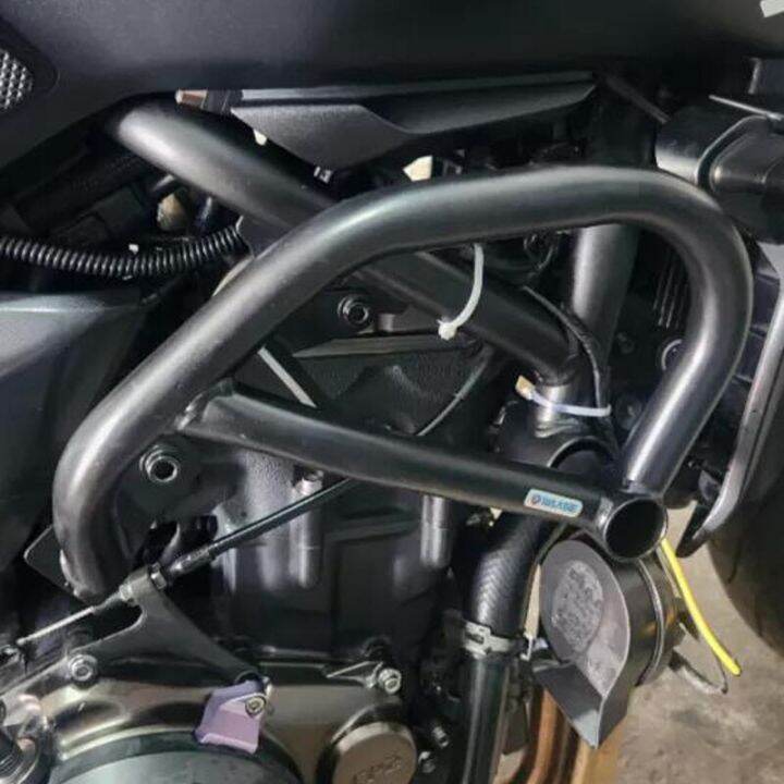 Black Motorcycle Engine Guard Bumper Crash Bar Frame Silders Falling ...