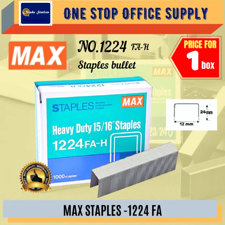 MAX STAPLES NO:1224 (23/24) / Bullet Stapler / Ubat Stapler / Heavy ...