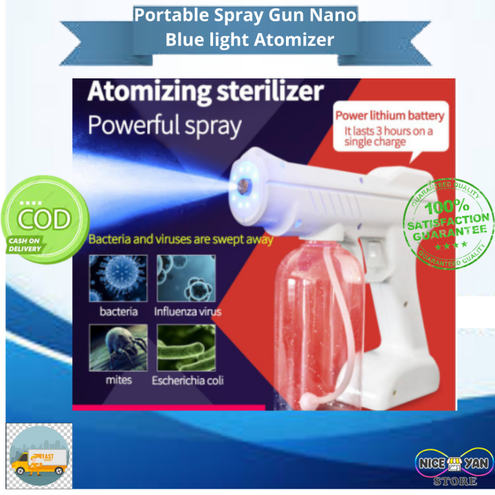 Nice Yan Wireless Portable Spray Gun Nano Blue light Atomizer 800 ml ...
