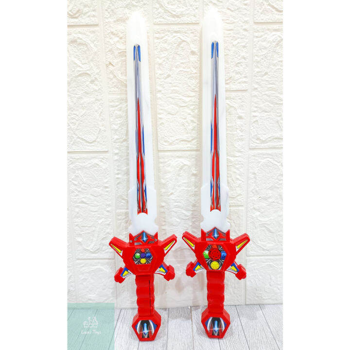 Mainan Anak Pedang Power Ranger Ultraman Sword Lampu Suara IM-961 ...