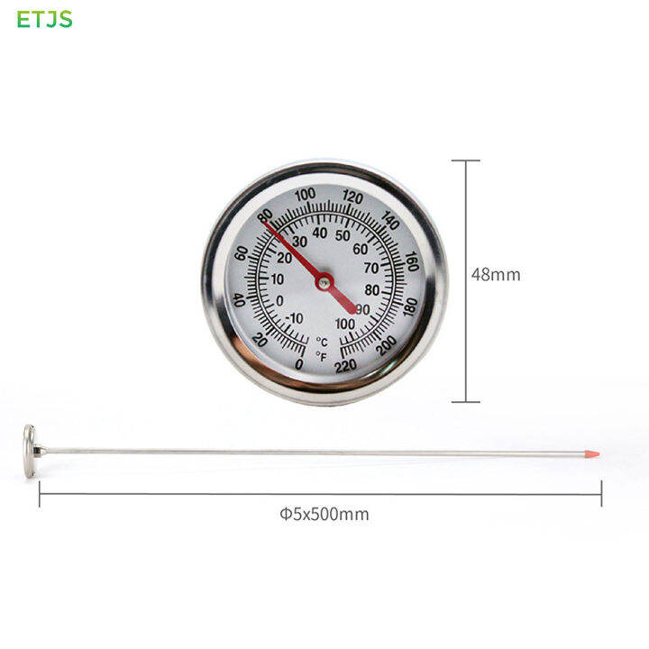 ETJS Long Stem Compost Soil Thermometer Plug & Play Quick Reponse ...