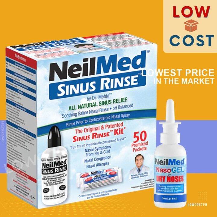 Low Cost PH NeilMed The Original Patented Sinus Rinse Kit 50 Premixed ...