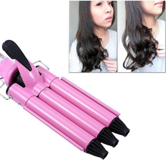 Three-tube curling iron Korean-style egg roll hair stick water ripple ...
