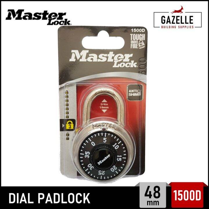 ♜Master Lock Combination Dial Padlock Masterlock - 1 78 (48mm) 1500D ...