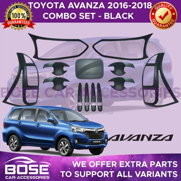 Toyota Avanza Garnish Cover Set Black 2016 - 2021 / Chrome 2016-2018 ...