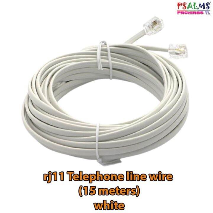 Original Brand rj11 Telephone line wire (15 meters) white | Lazada PH